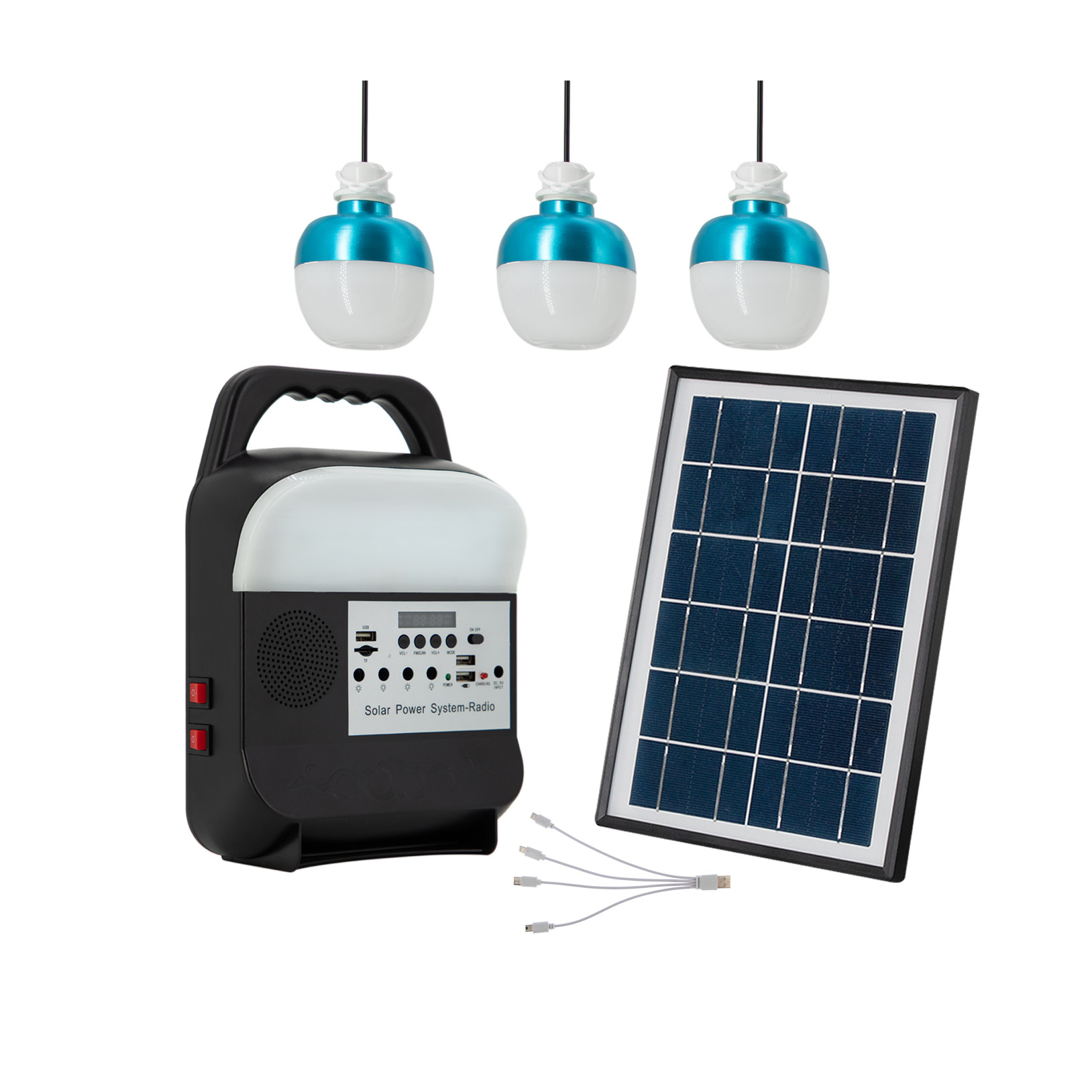 Off Grid Energy Power Bank Generator Kit Small Portable Home Solar Led ...