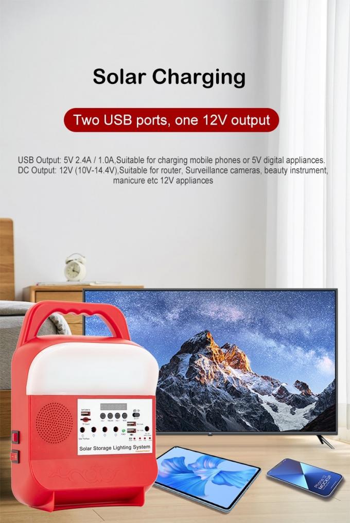 Powered Rechargeable Solar Flash Light Kits Outdoor Portable Station ...